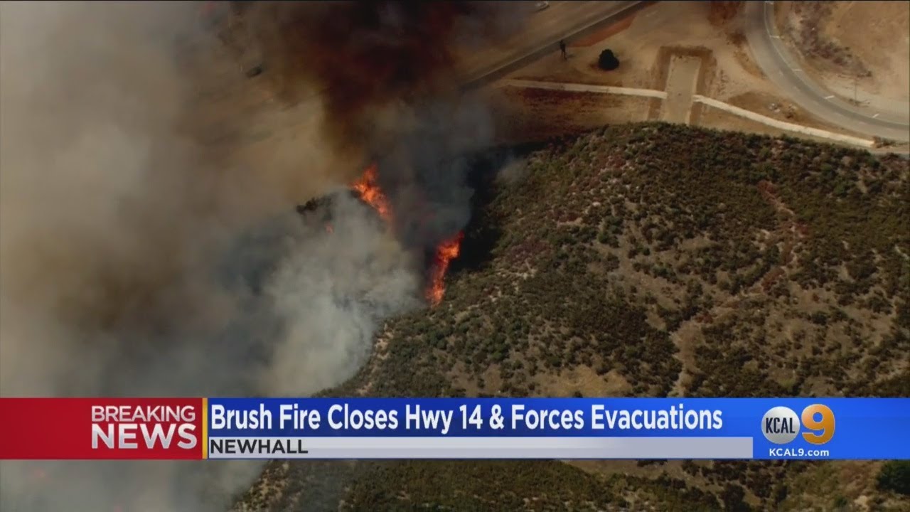 Brush Fire Erupts Near 14 Freeway In Newhall; Evacuation Orders Lifted ...