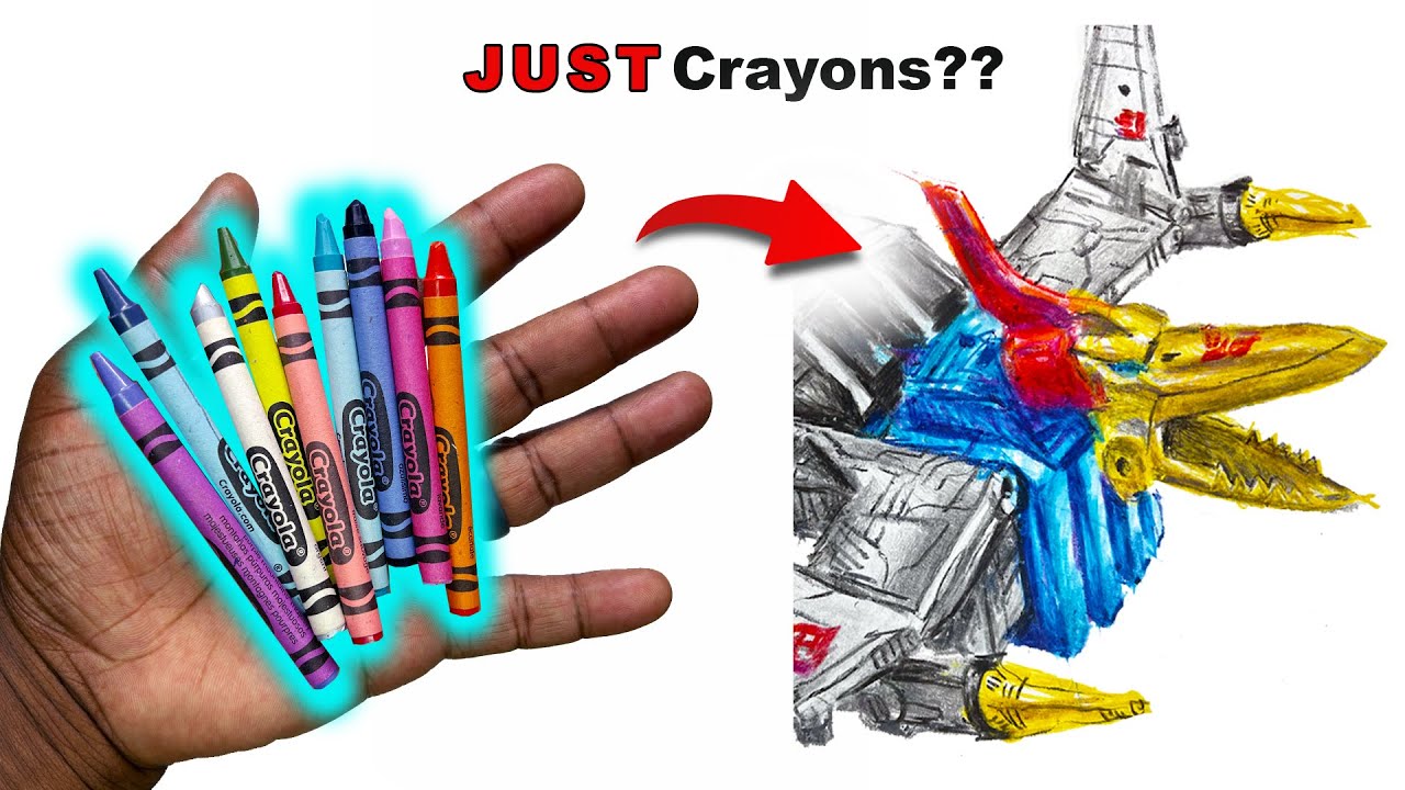 I Tried Drawing With Crayons-—It Shouldn't Look This Good - YouTube