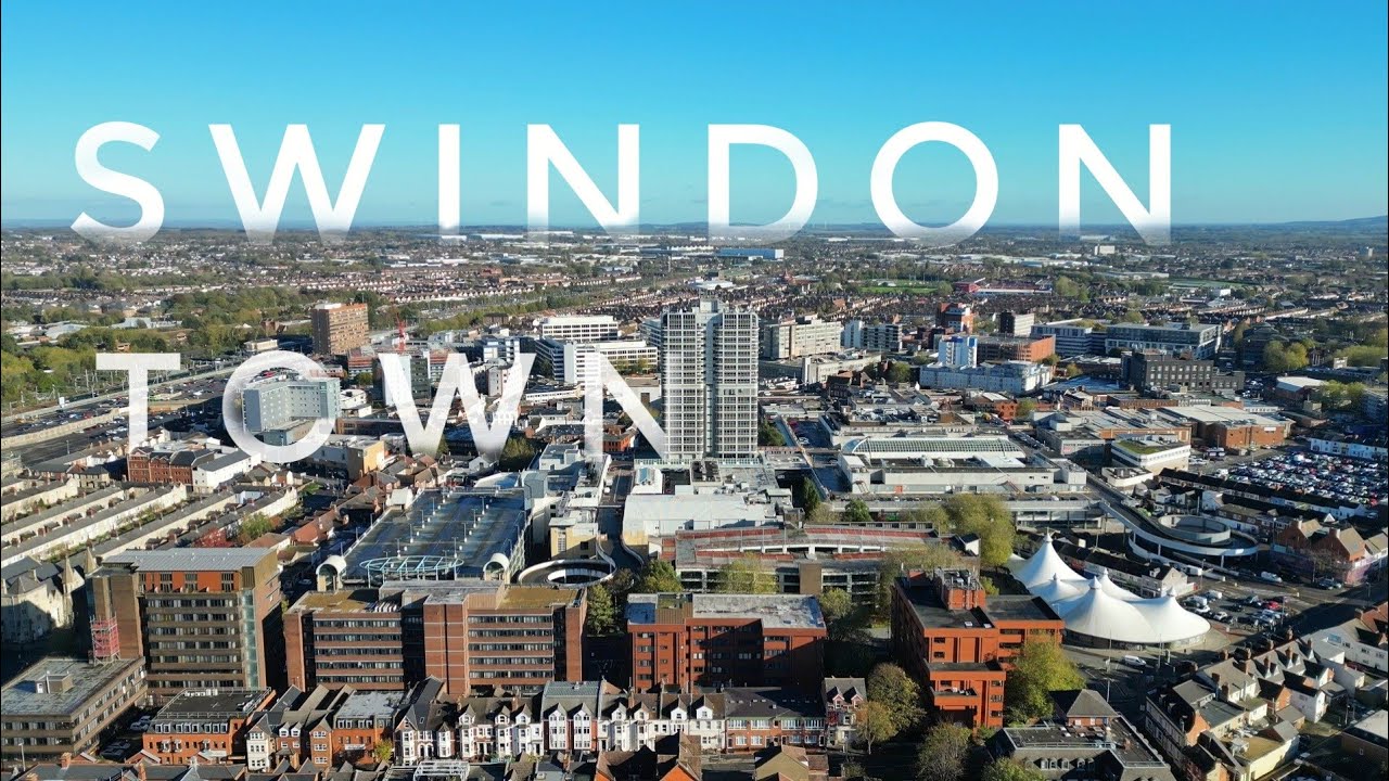 Swindon Town Drone view 360 2022 - YouTube