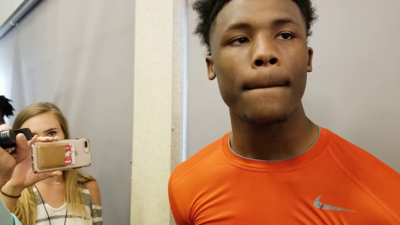 Tee Higgins post spring game - YouTube