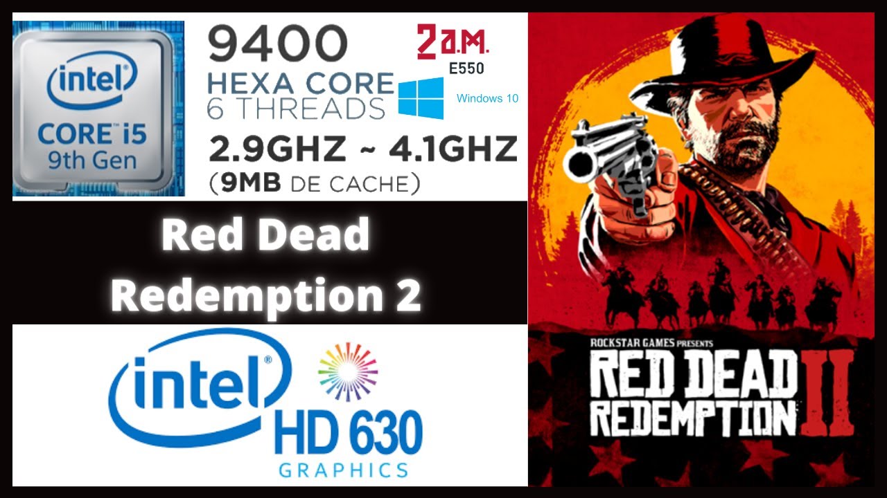 Red Dead Redemption 2, teste UHD 630 Notebook 2AME550 - YouTube
