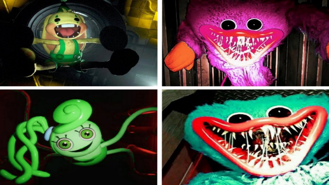 Poppy playtime: All screamers from chapter 2 - YouTube