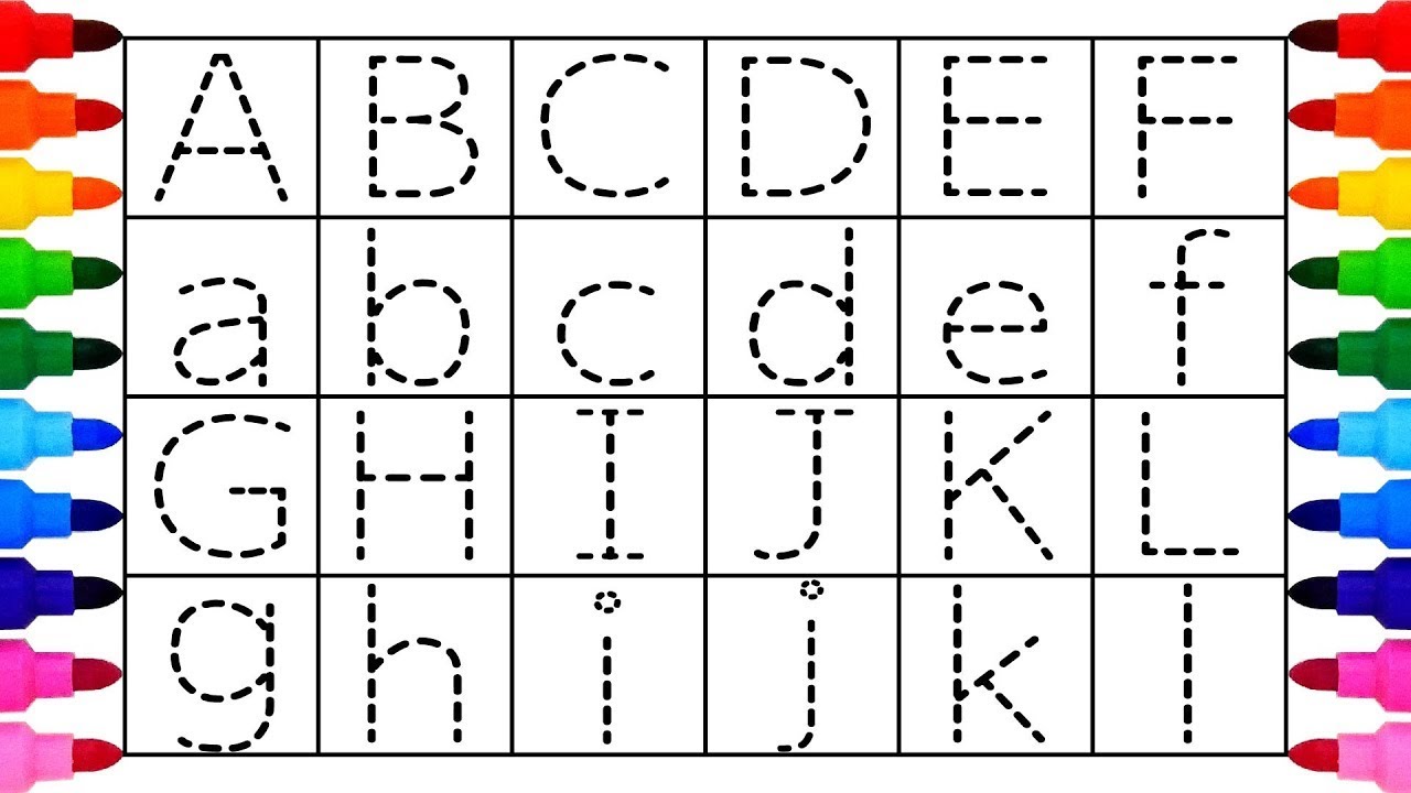 영어놀이 점선 영어 알파벳 대문자와 소문자를 따라서 쓰고 발음 배우기 Write Dotted Line Uppercase