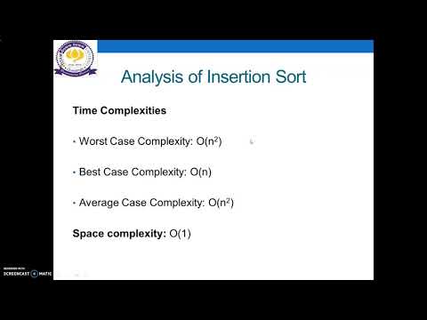 Insertion Sort Analysis - YouTube