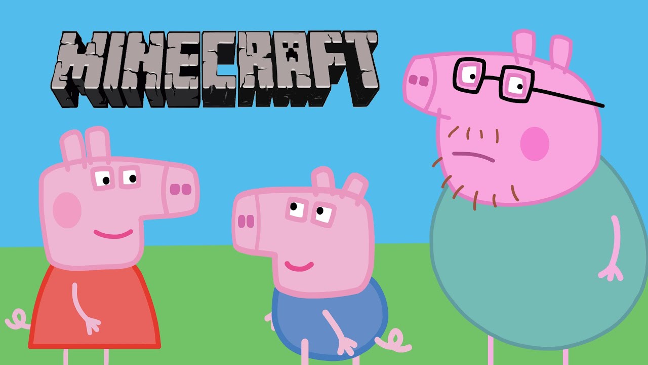 Peppa Pig vs Minecraft. Enderman attack. Cartoon parody - YouTube