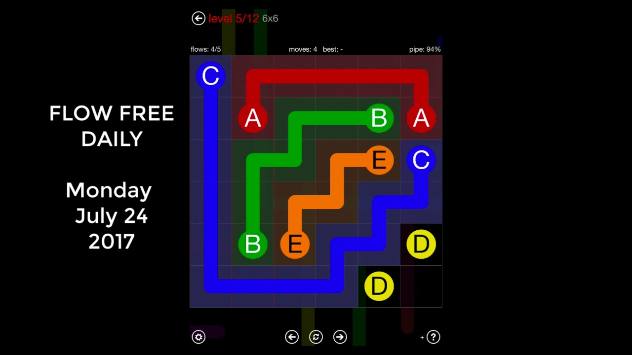 Flow Free puzzle answers 07-24-2017 daily - YouTube