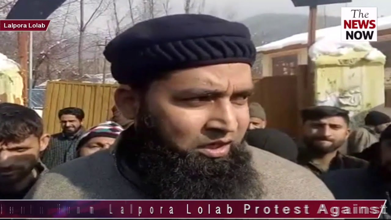 Residents From Lalpora Lolab Protest Against Bmo - YouTube