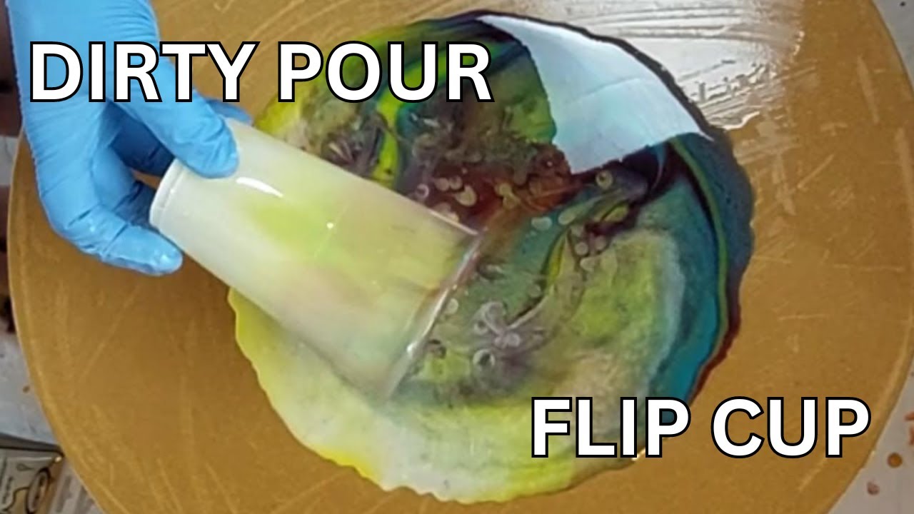 Dirty Resin Pour - Flip Cup Method - YouTube