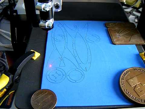 DIY Laser Cutting with 200mW 650nm Red Laser Diode - YouTube