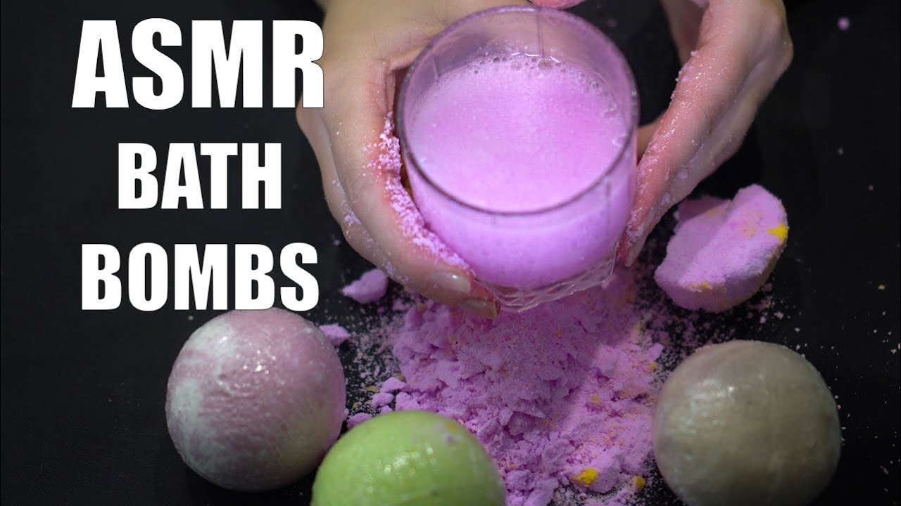 ASMR bath bombs | trigger | scratching, stroking, hiss| best video ...