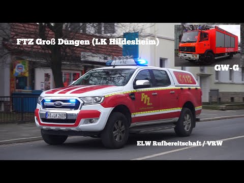 [Gasalarm] ELW Rufbereitschaft / VRW + GW-G FTZ Groß Düngen (LK Hildesheim)