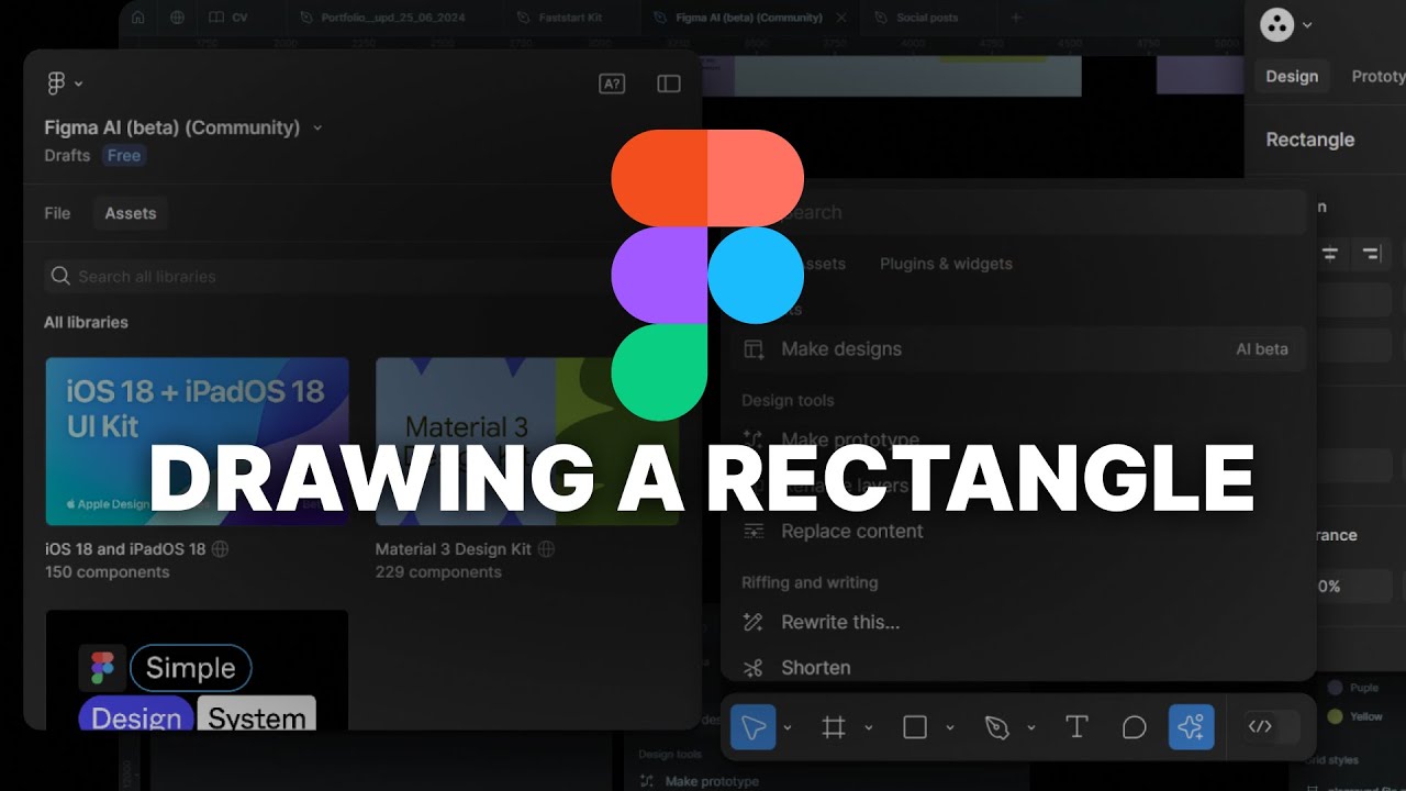 How to Draw a Rectangle in Figma | [2024] - YouTube