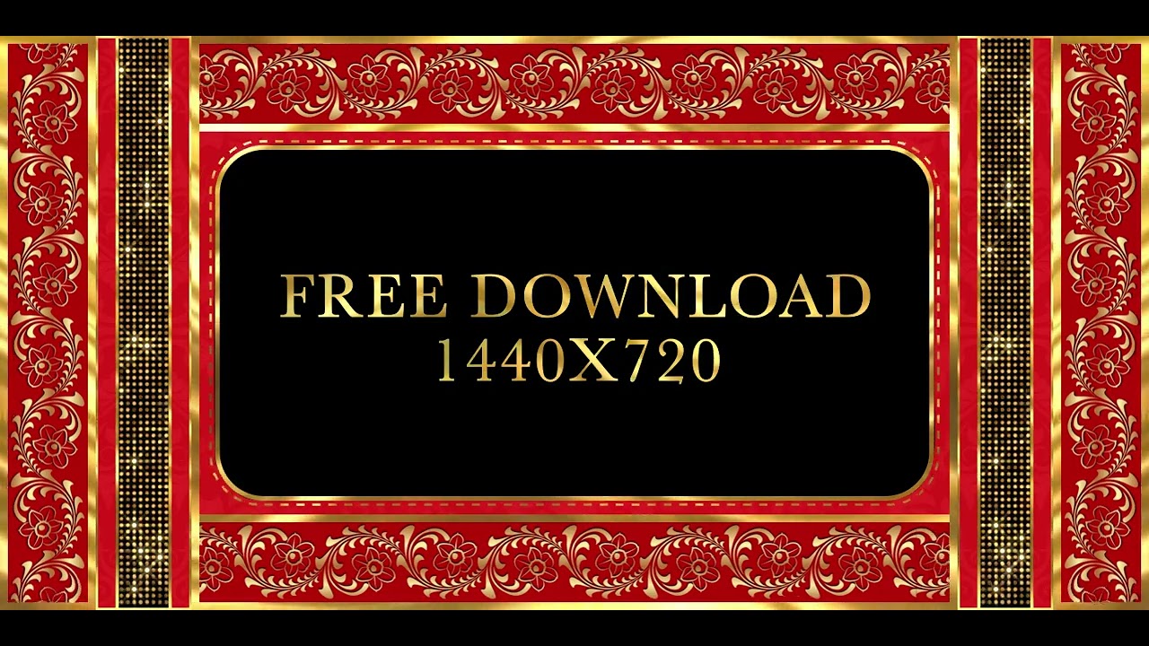Red Gold Led Screen Frame | Free Download | By Musicom - YouTube