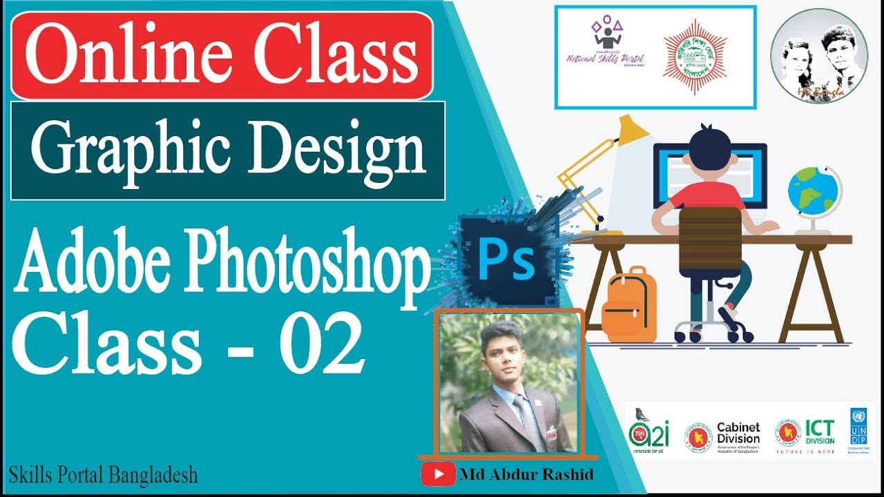 Graphic Design Tutorial in Bangla - Class 02(Adobe Photoshop Full ...