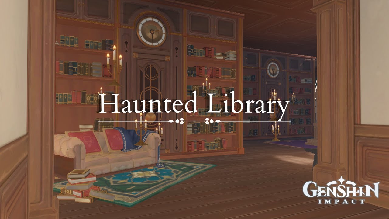 Haunted Library + Full Interior Build┇Serenitea Pot showcase┇Genshin ...