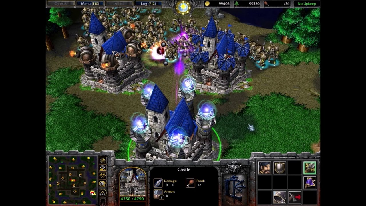 WC3 Classic: Castle with Tower Upgrades - YouTube