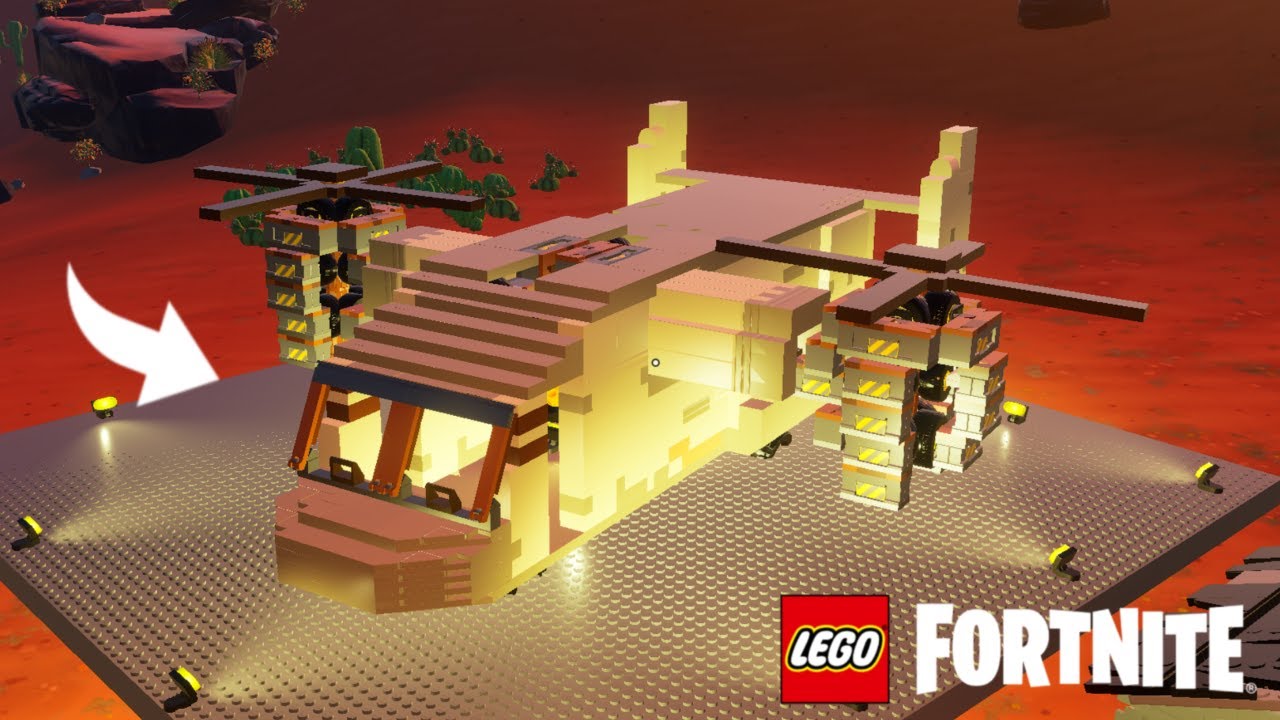How to Build a V-22 Osprey in LEGO FORTNITE - YouTube