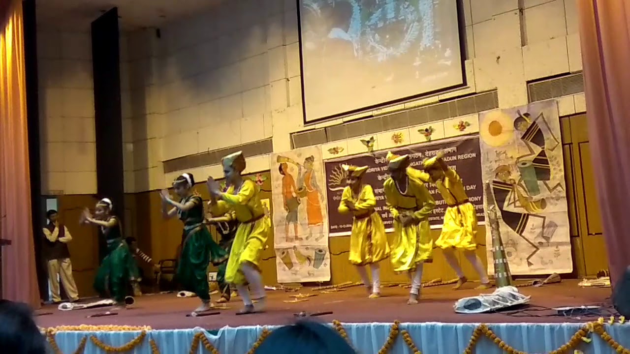 Marathi dance # Gondhal Dance by KV UPPER CAMP Students - YouTube