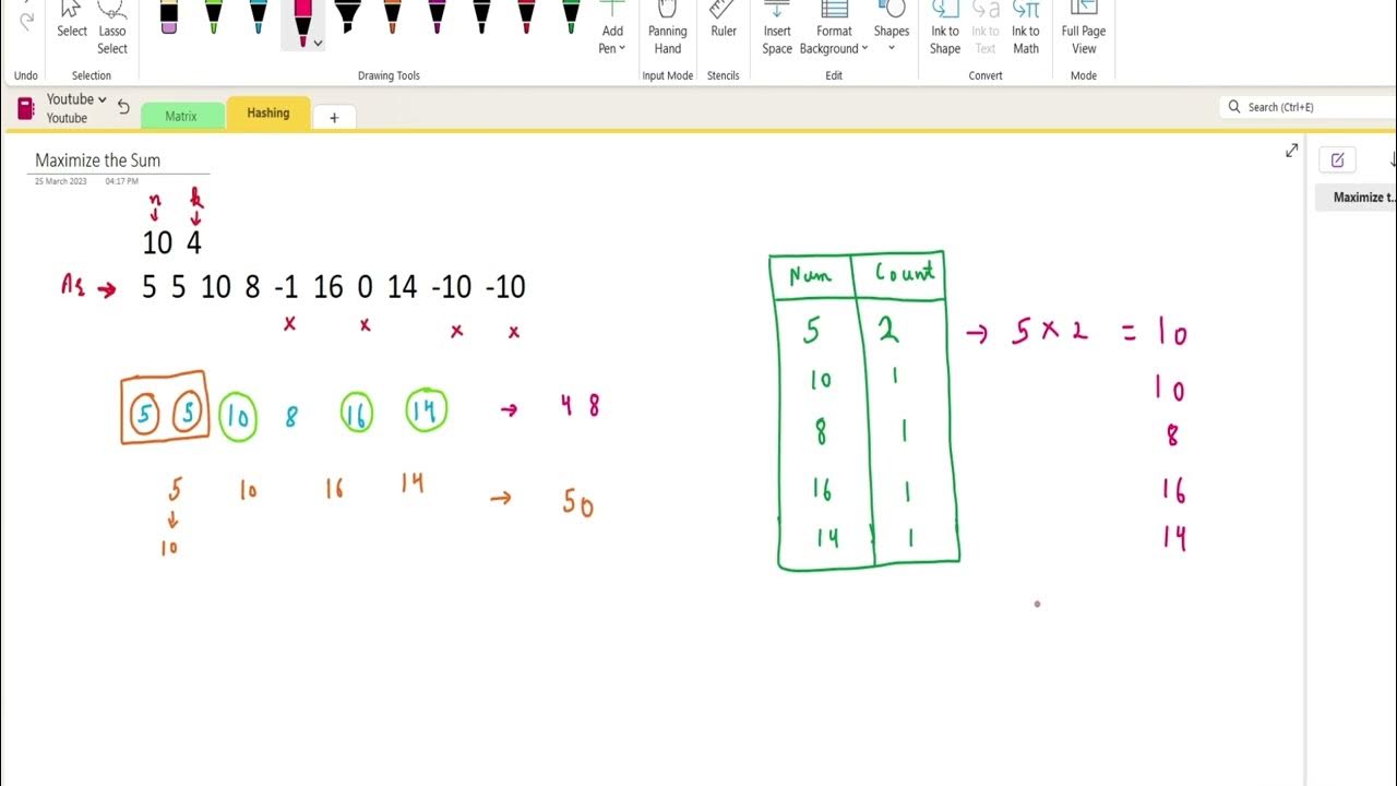 Maximize The Sum Hackerearth Arrays Hashing Dsa Youtube