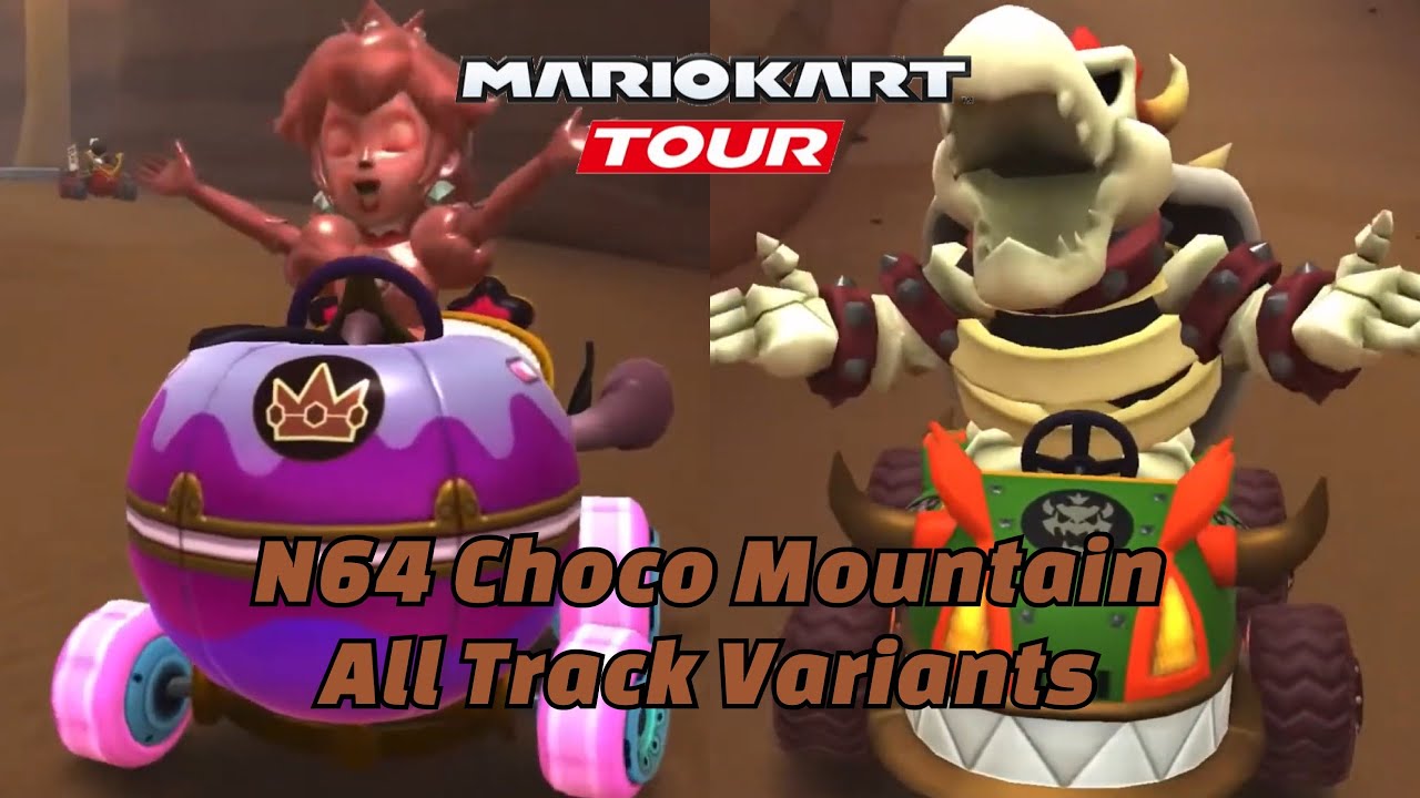 Mario Kart Tour: N64 Choco Mountain - All Track Variants - YouTube