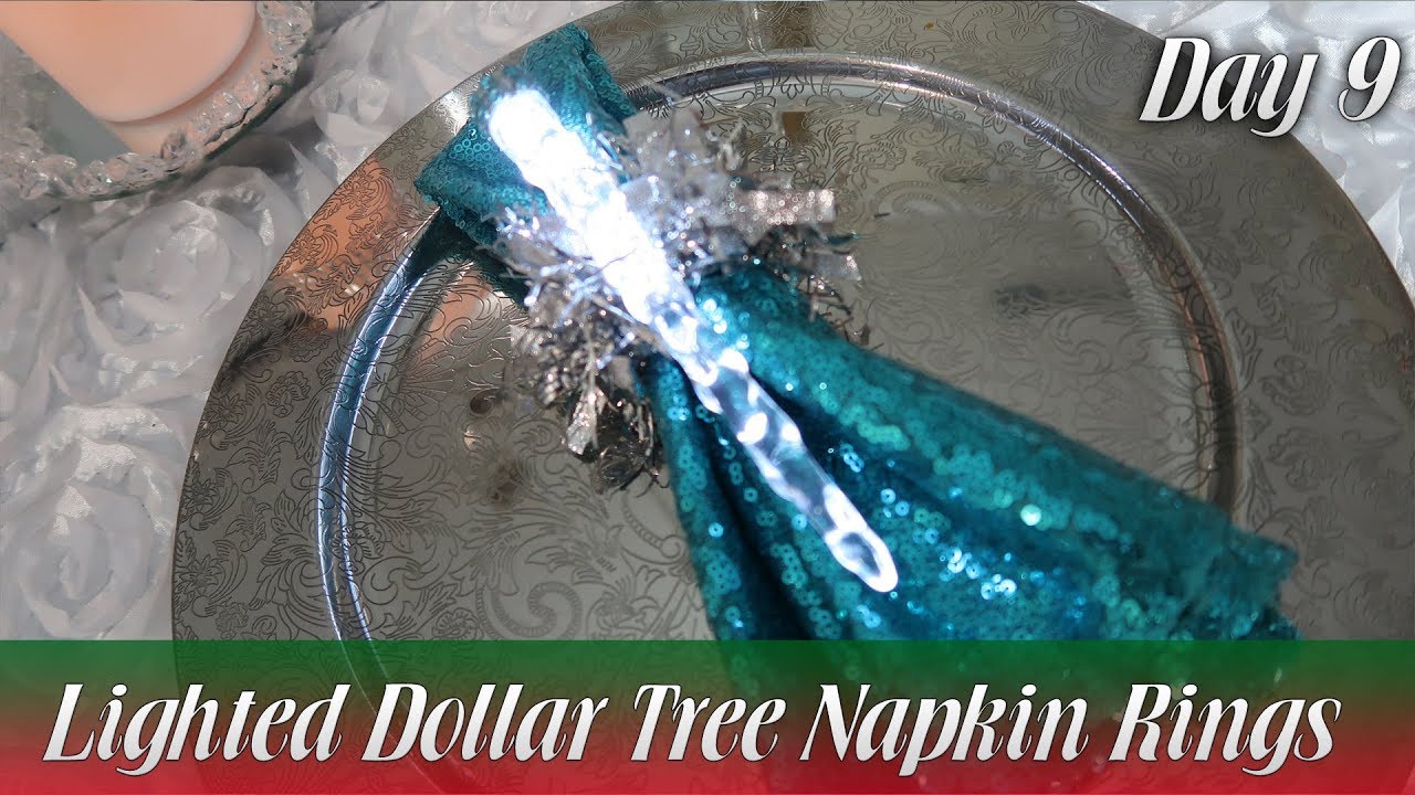 Dollar Tree DIY | Lighted Dollar Tree Napkin Rings | How To - YouTube