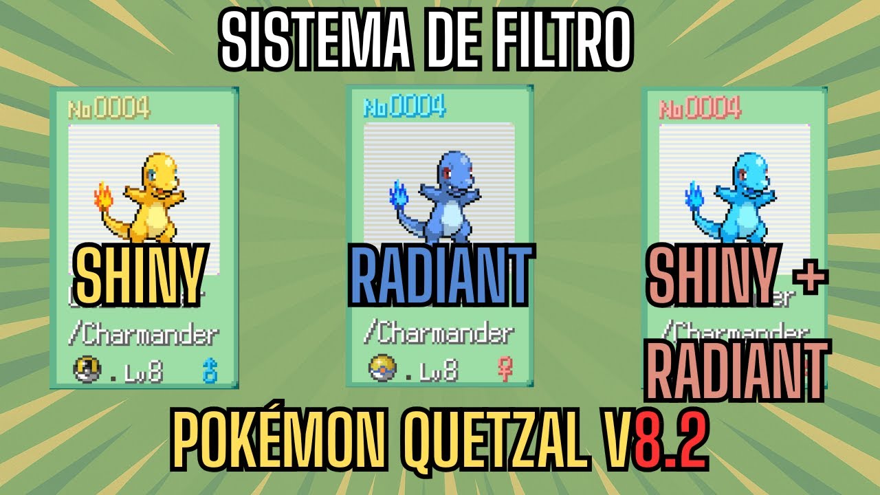 Pokémon Shiny, Radiant e Shiny + Radiant + Sistema de Filtro Completo ...