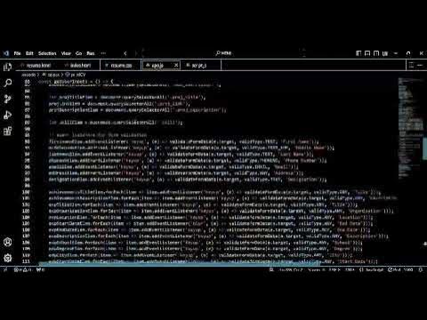 Resume builder using Htm,l Css, javascript - YouTube