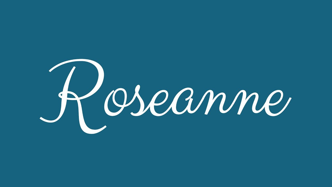 Learn how to Sign the Name Roseanne Stylishly in Cursive Writing - YouTube