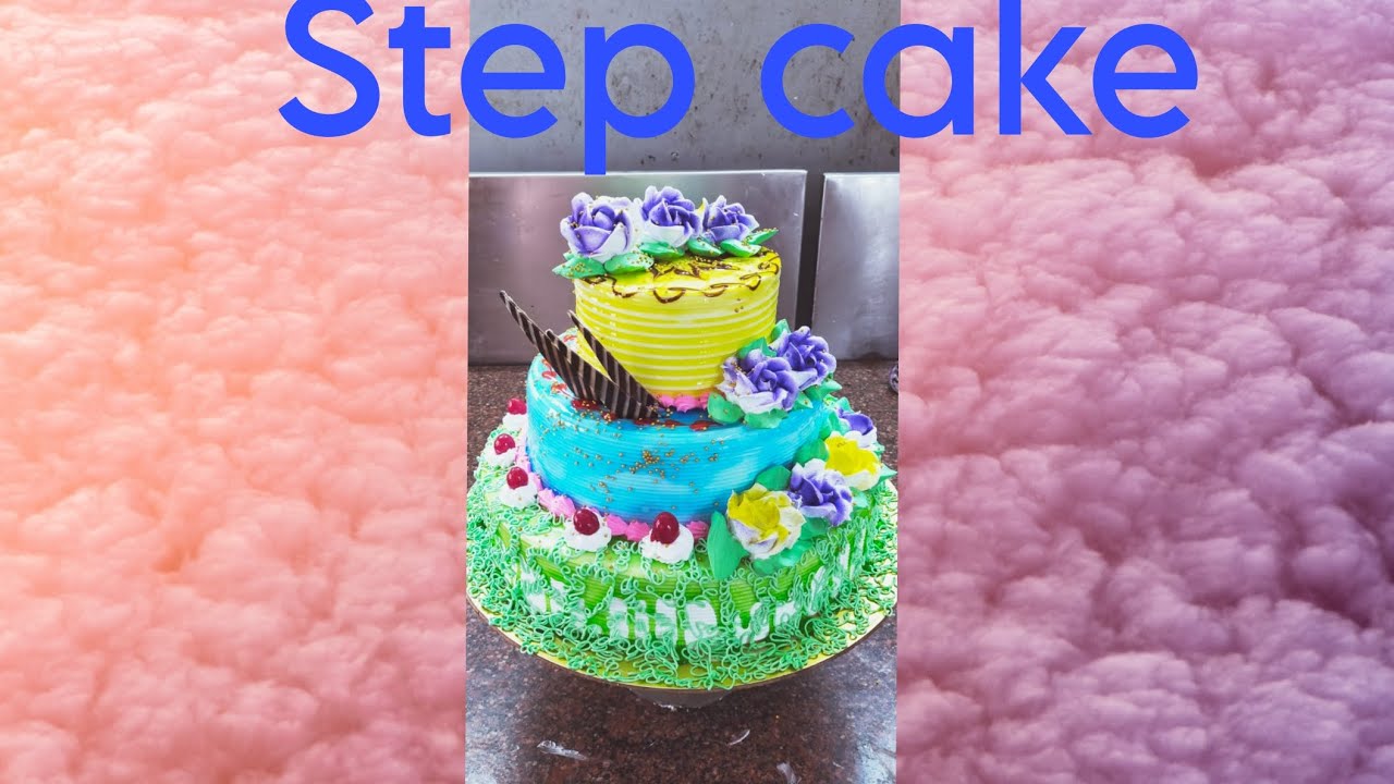 Step cake making process 🎂🎂 - YouTube