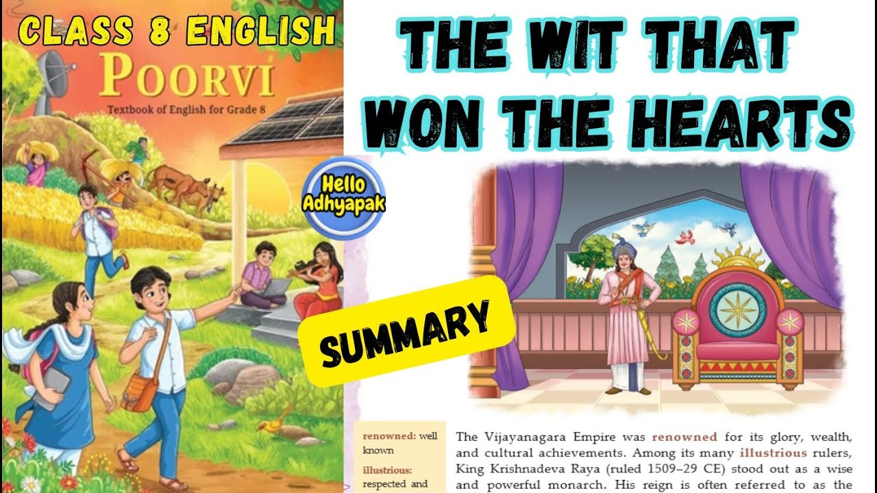 Class 8 English Poorvi Chapter 1 | The Wit That Won Hearts | Summary ...