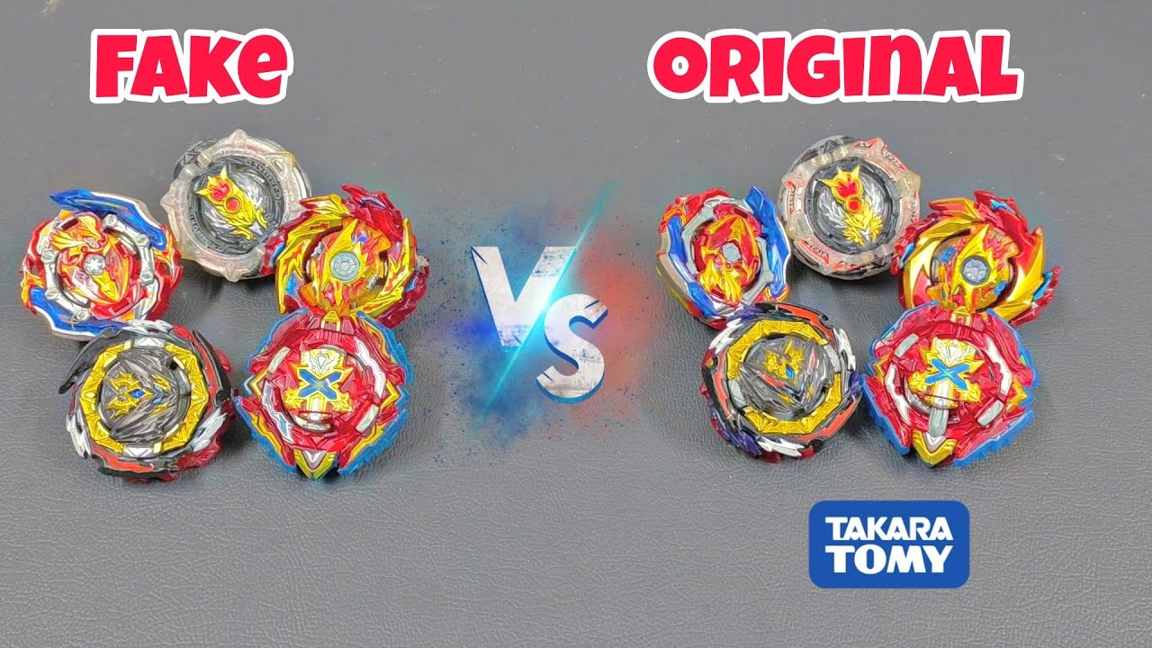 fake beyblades vs original beyblades fight | who's gonna win? - YouTube
