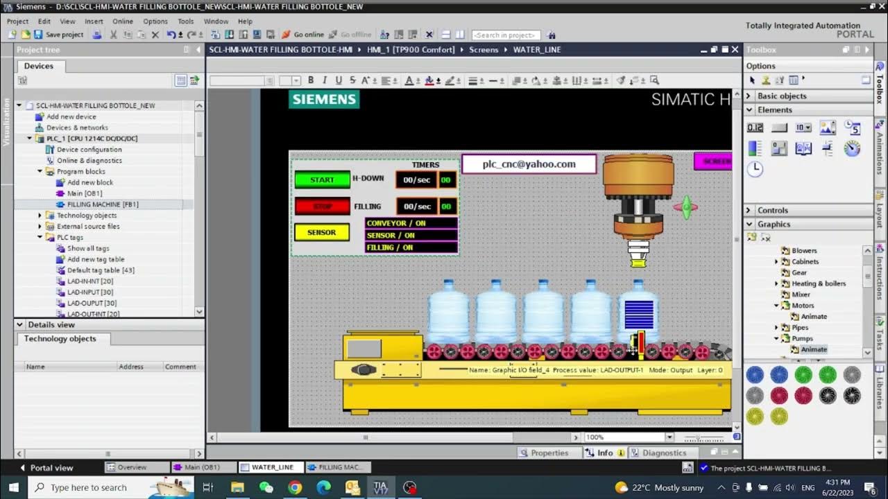WATER FILLING MACHINE PLC PROGRAMING - YouTube