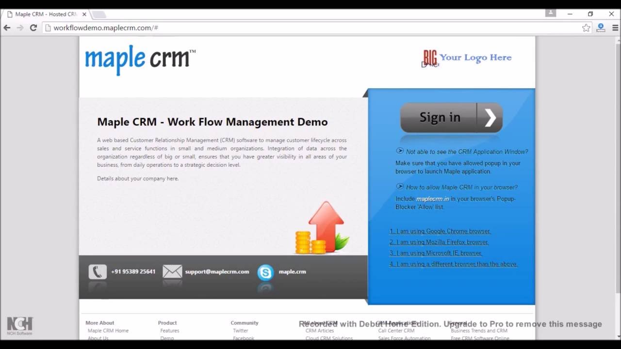 Maple CRM Software - First Use Tutorial - YouTube