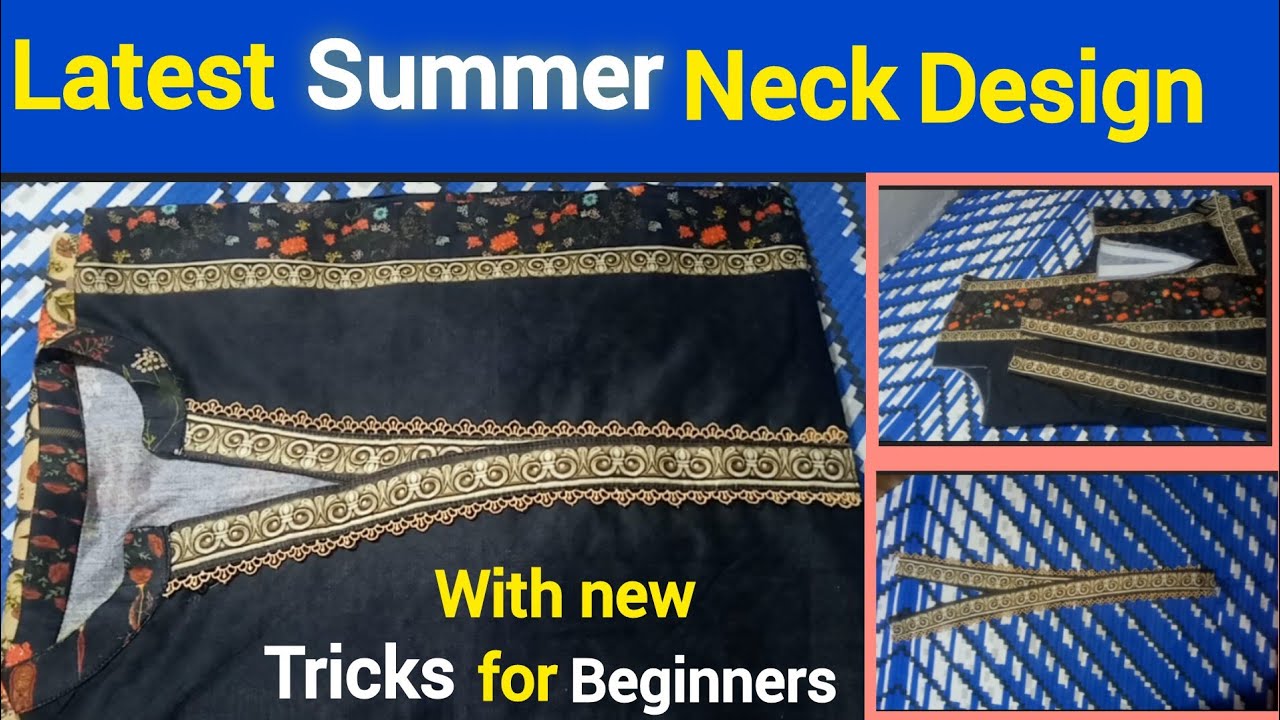 Neck Design Cutting and Stitching 2024 | Round flat collar neck with v ...