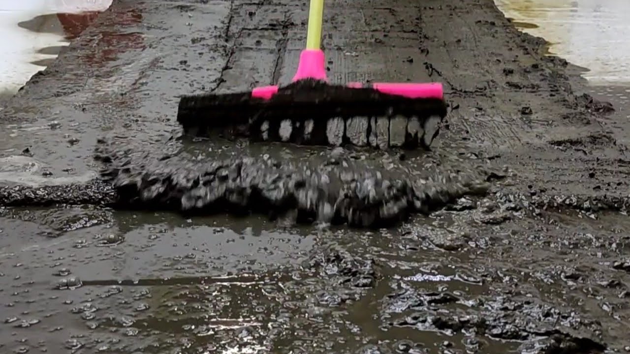 Amazing washing very dirty sticky carpet colorful satisfying tan ...