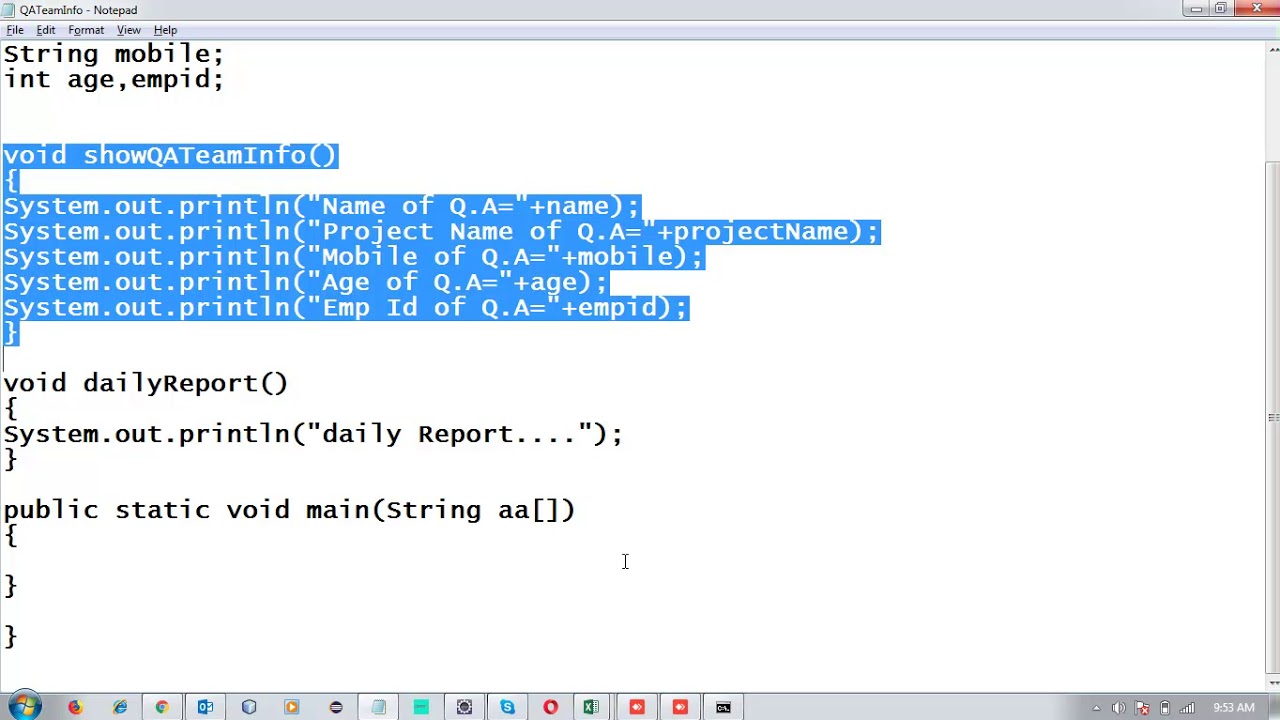 Androjava Tech4u Object And Class In Oops Method Constructor Jvm 3709