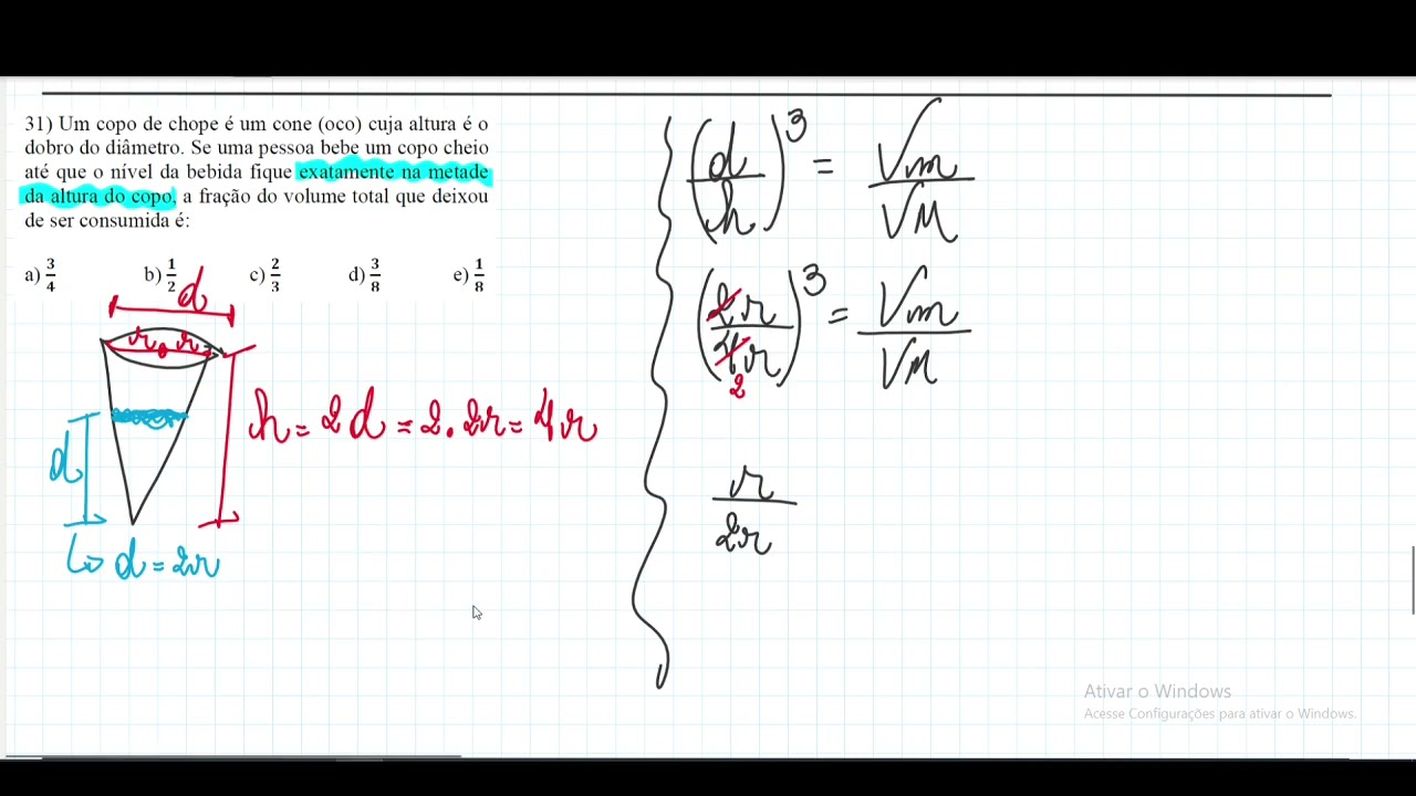 59 Tronco de cone Exemplo 31 - YouTube