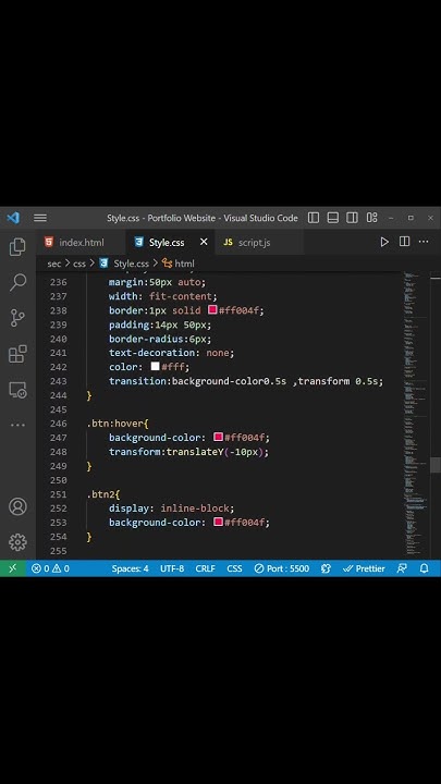 How To Make Portfolio Website Using Html And Css Codingdata Viral Youtubeshorts Shorts