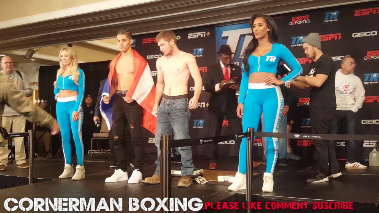 XANDER ZAYAS VS COREY CHAMPION WEIGH IN & FACE OFF - YouTube
