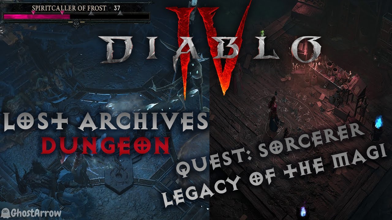 Diablo 4 Lost Archives DUNGEON Gameplay | Legacy of the Magi Quest ...