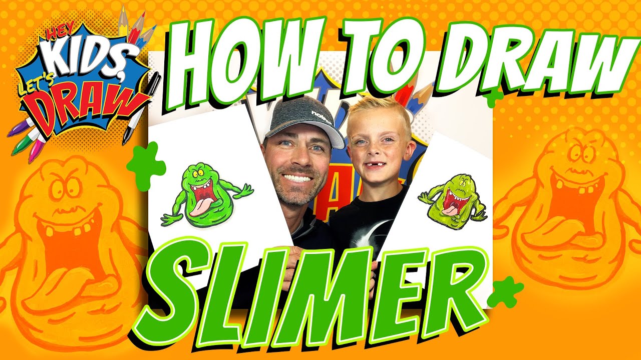 How to Draw Slimer for Kids - YouTube