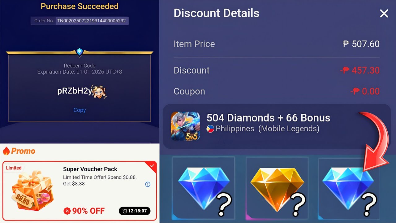 TOP UP SUPER VOUCHER PACK & GET 90% OFF DIAMONDS FOR UPCOMING PROMO ...