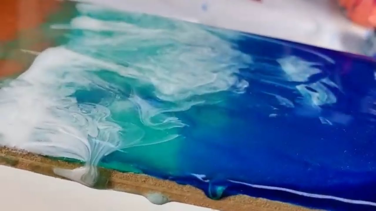 Paint Pouring Layering Ocean Pour with Liquitex Pouring Medium - YouTube