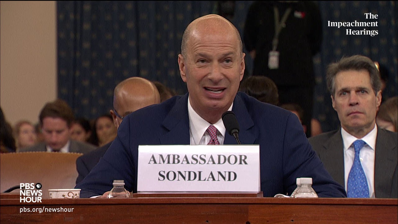WATCH: Gordon Sondland’s full opening statement | Trump's first ...