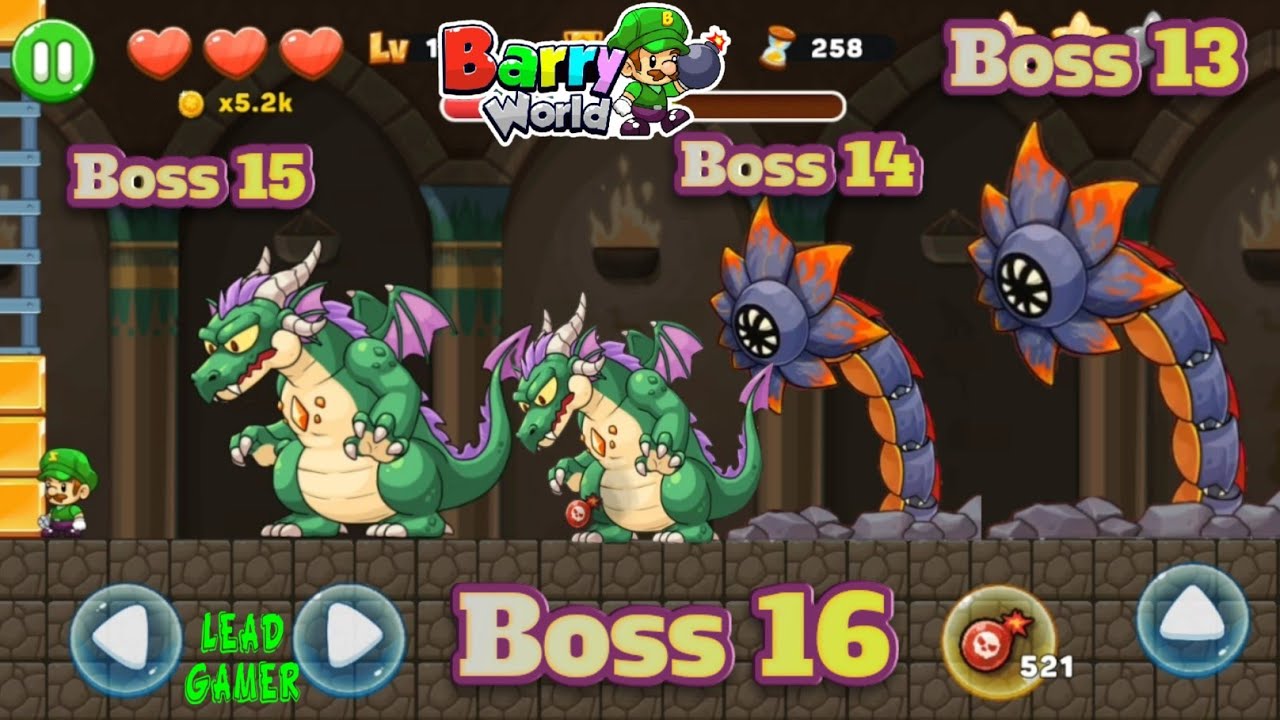 Barry world adventure Game Boss Level 13.14.15.16 - YouTube