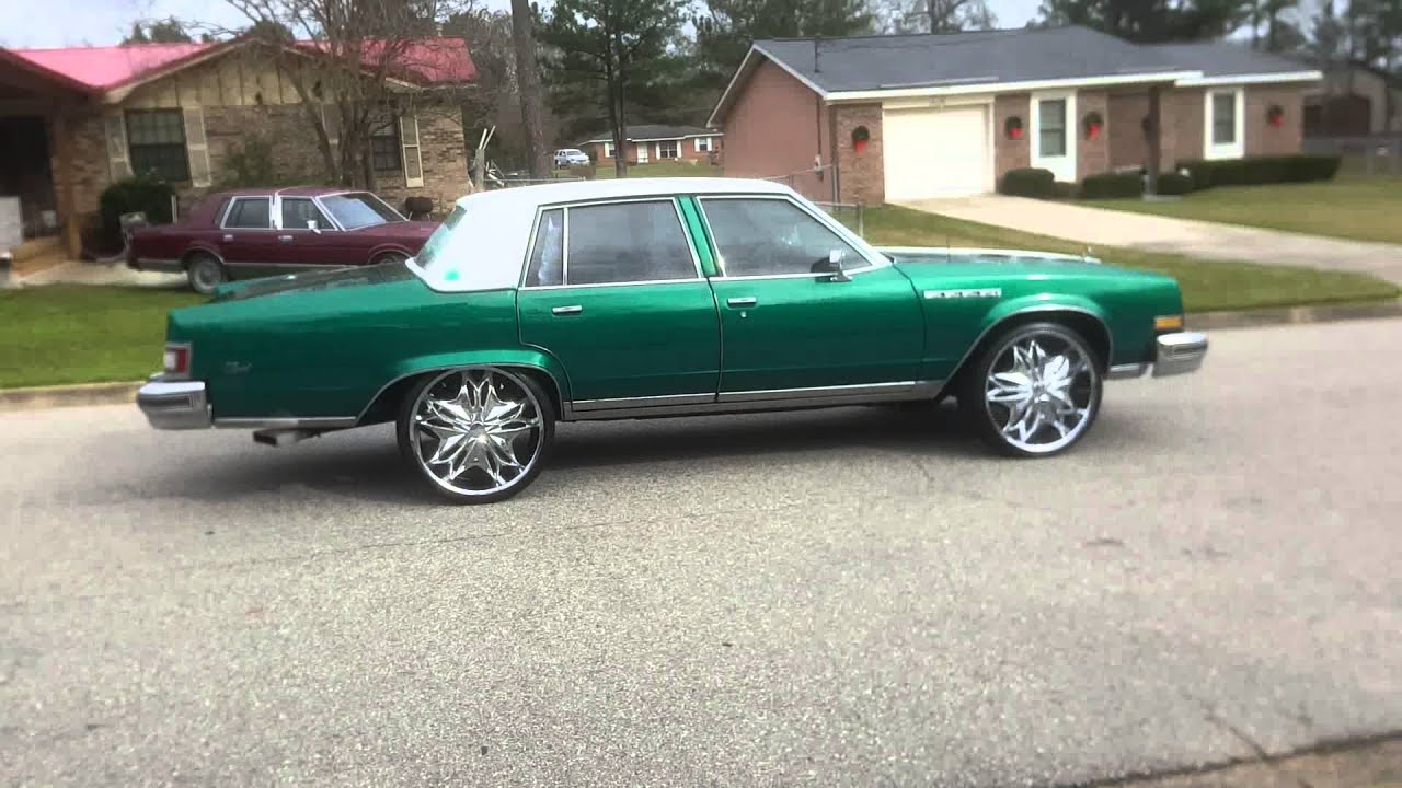 True gritt customs green glow paint 79 buick on 24s - YouTube