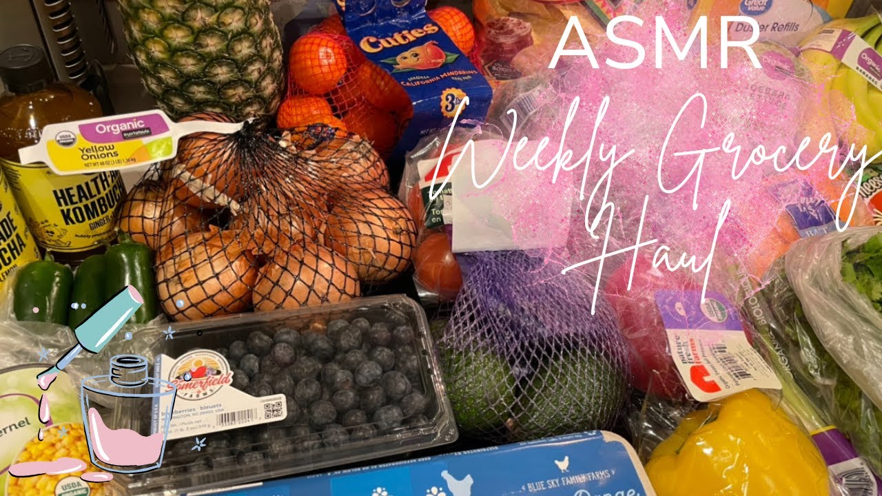 ASMR Weekly Grocery Haul - YouTube