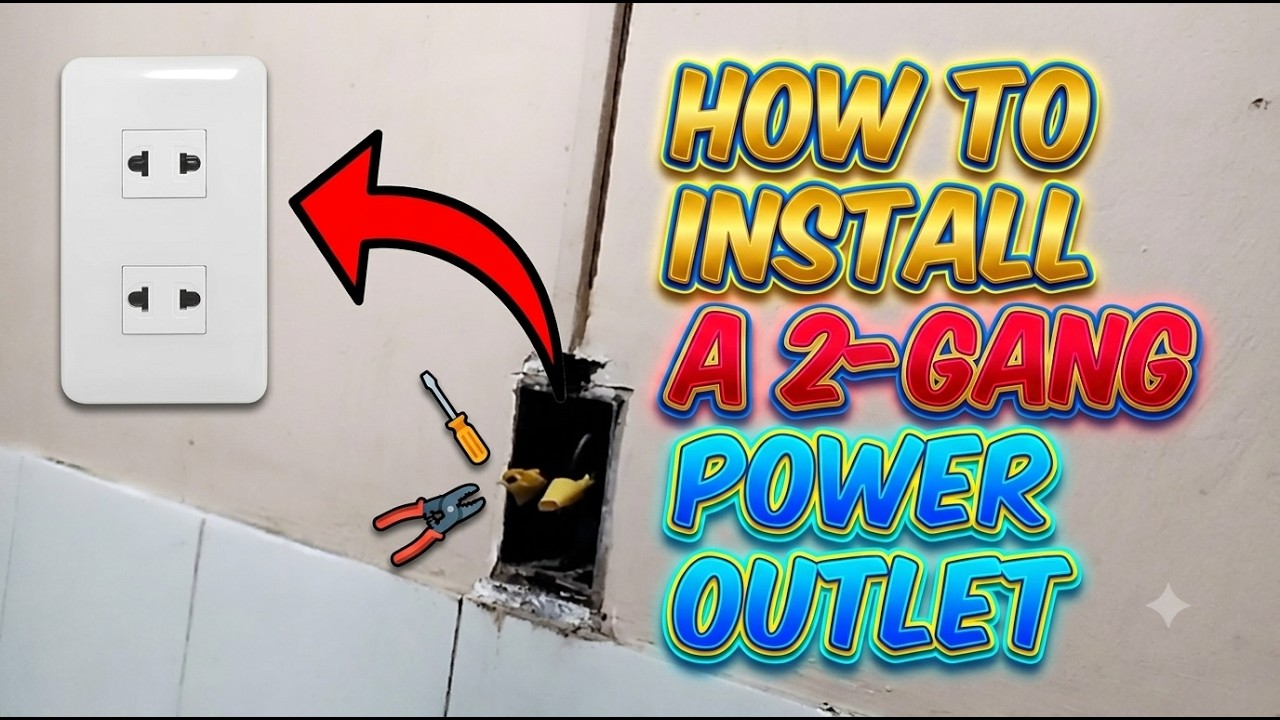 How to Install a 2-Gang Power Outlet - YouTube