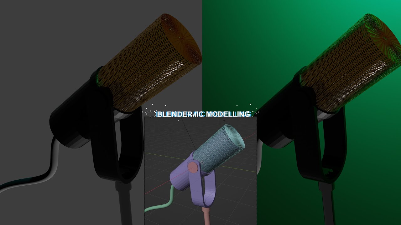 Simple Low-poly Podcast Microphone - Modelling Blender(and some tricks ...