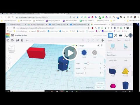 TinkerCAD Training Lesson 1 - YouTube
